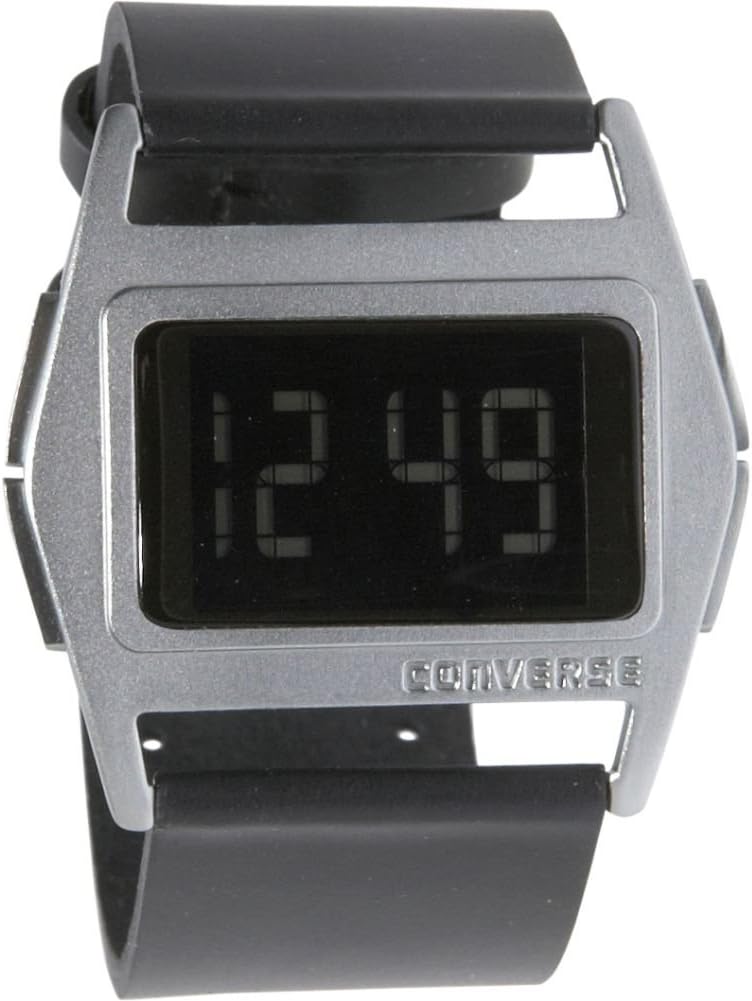 Amazon.com: Converse Lowboy Thin Digital Watch - VR005 (Silver Case ...
