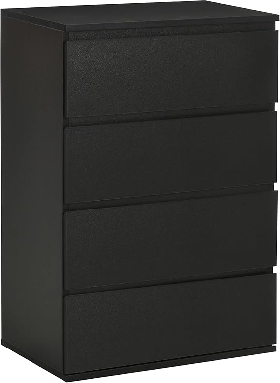 HOMCOM Chest of Drawers, 4 Drawers Storage Cabinet Floor Tower Cupboard ...