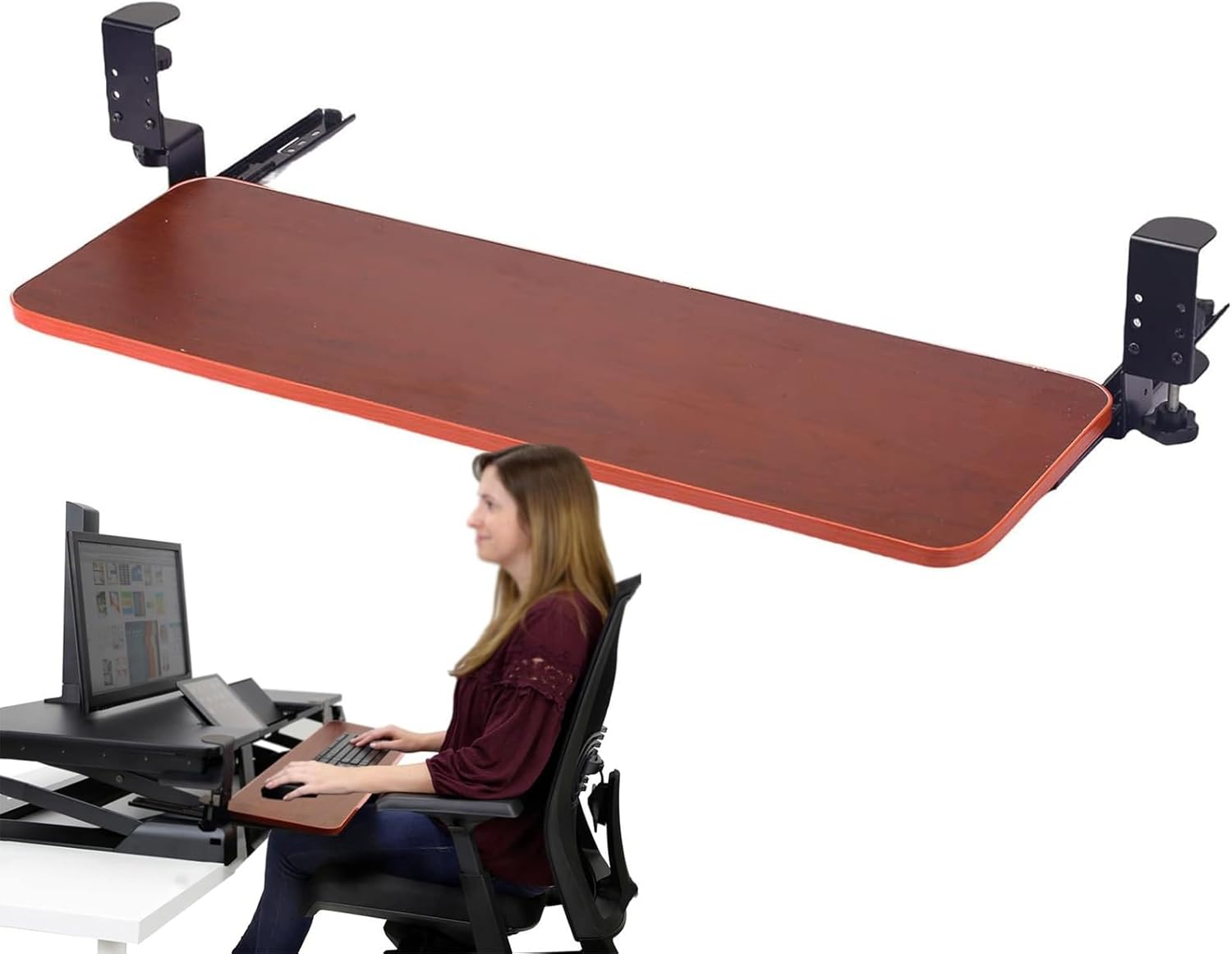 Amazon.co.jp: Keyboard Slider Retrofit Desk Height Adjustable Keyboard ...