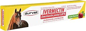 Durvet Ivermectin Paste Dewormer - 6.08g dose @ 1.87% Apple Flavor : Buy Online at Best Price in ...