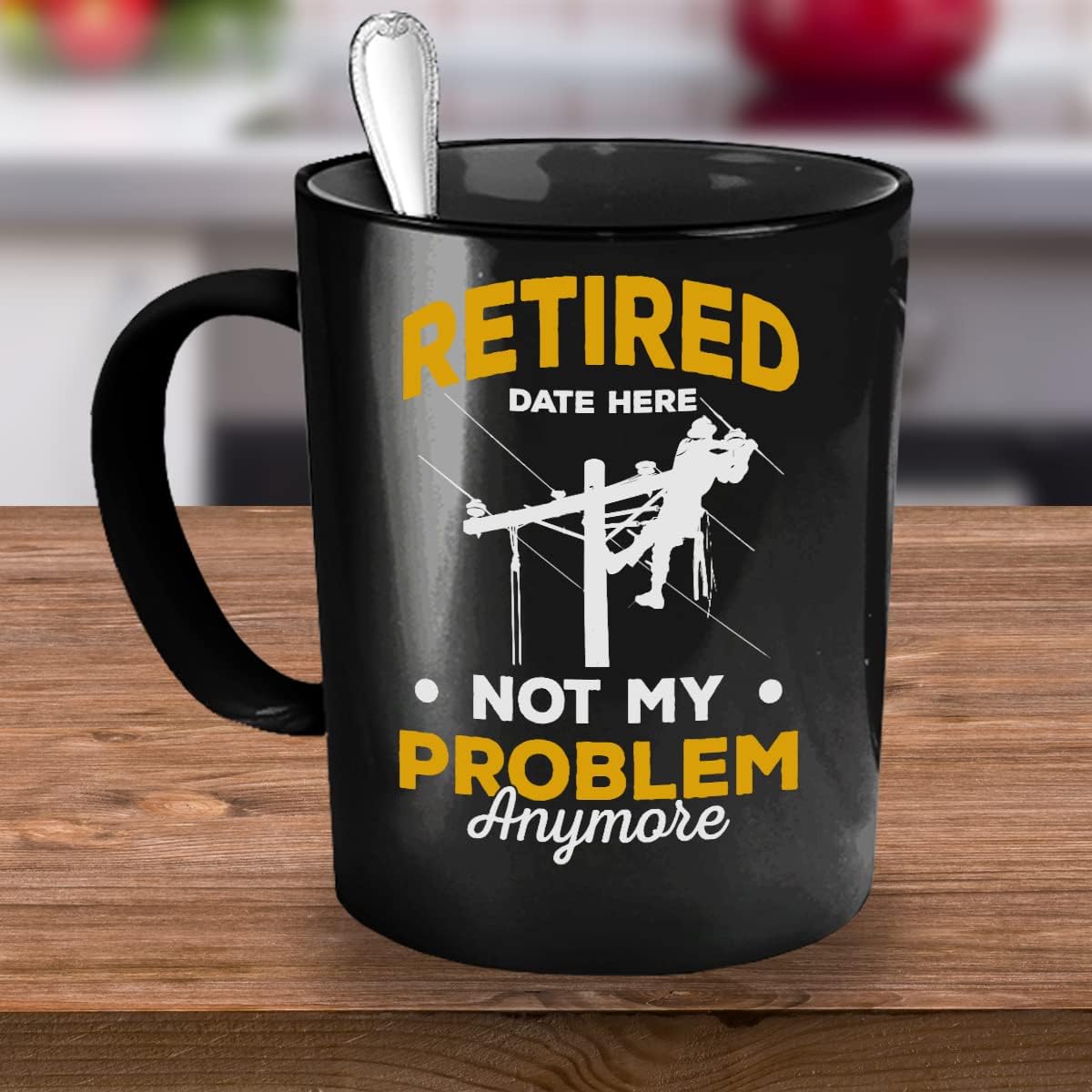 Amazon.com: Personalized Retired Lineman Mug Power Lineman Retirement ...