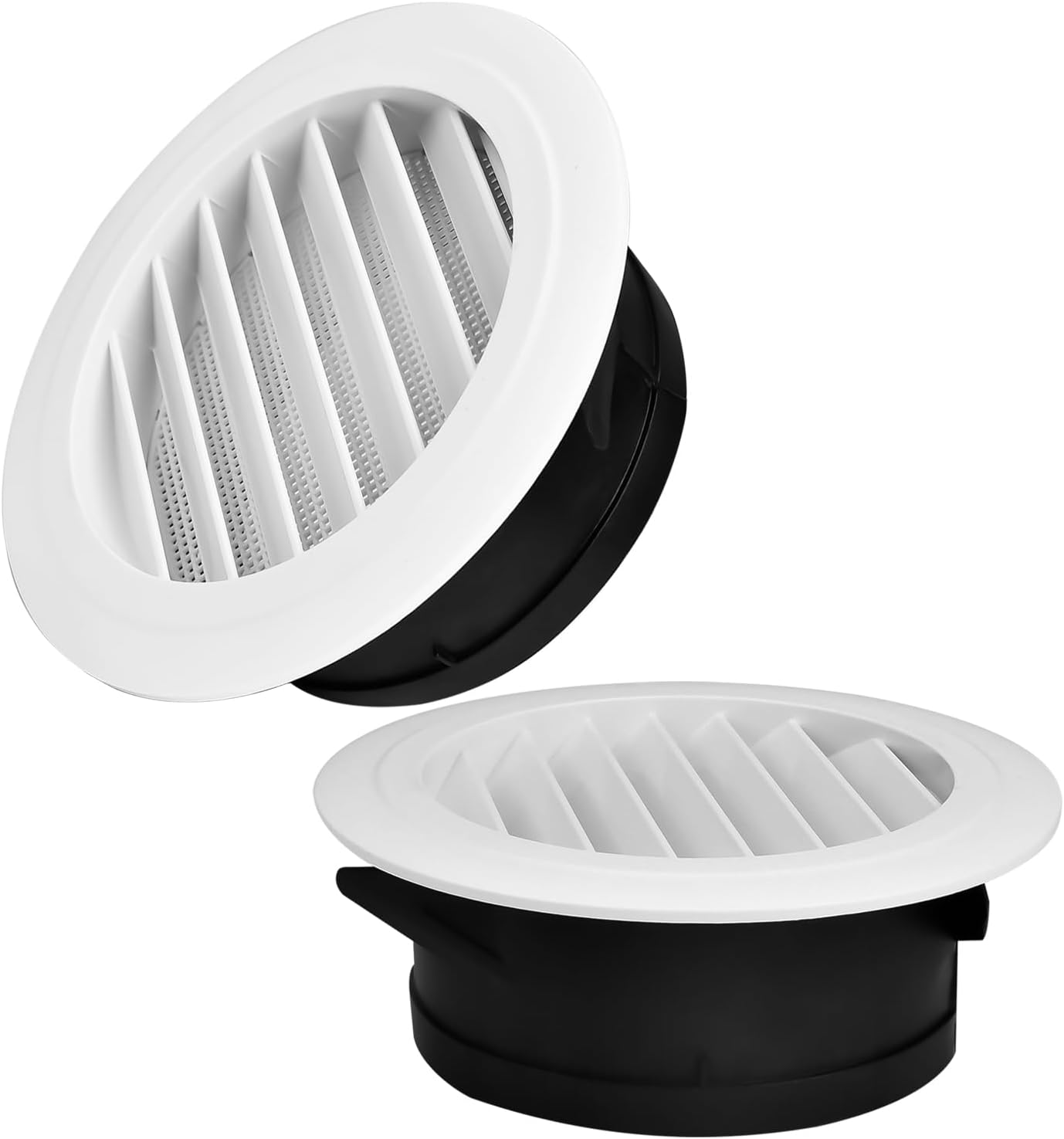 Soffit Vents, 6 Inc Round Vent Cover, 2 Pcs Air Vent with Built-in a ...