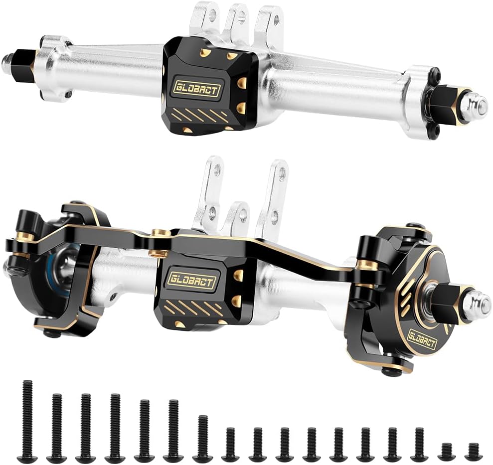 Amazon.com: GLOBACT Brass Ackerman Angle Axle Set for 1/18 TRX4M ...