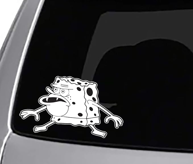 Amazon.com: Spongebob Crazy Decal CAR Truck Window Bumper Sticker ...