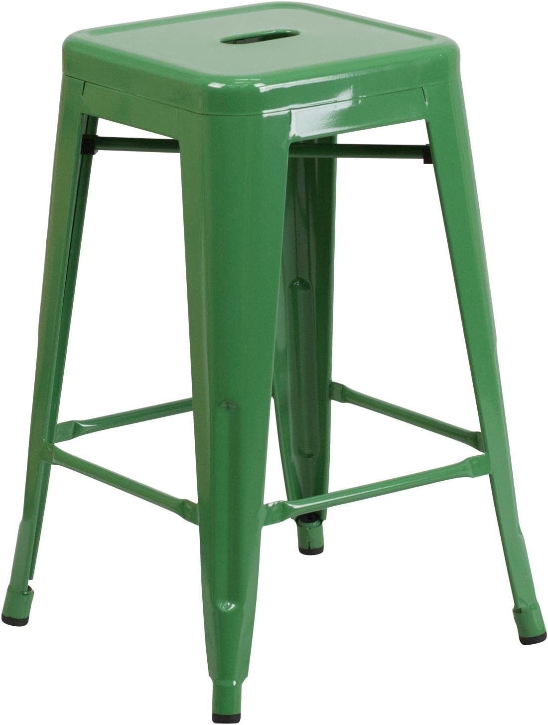 Amazon.com: Flash Furniture Commercial Grade 24" High Backless Green ...