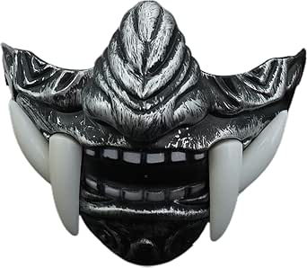 Amazon.com: Erice Halloween Mask, skull mask half face, Fangs Face ...