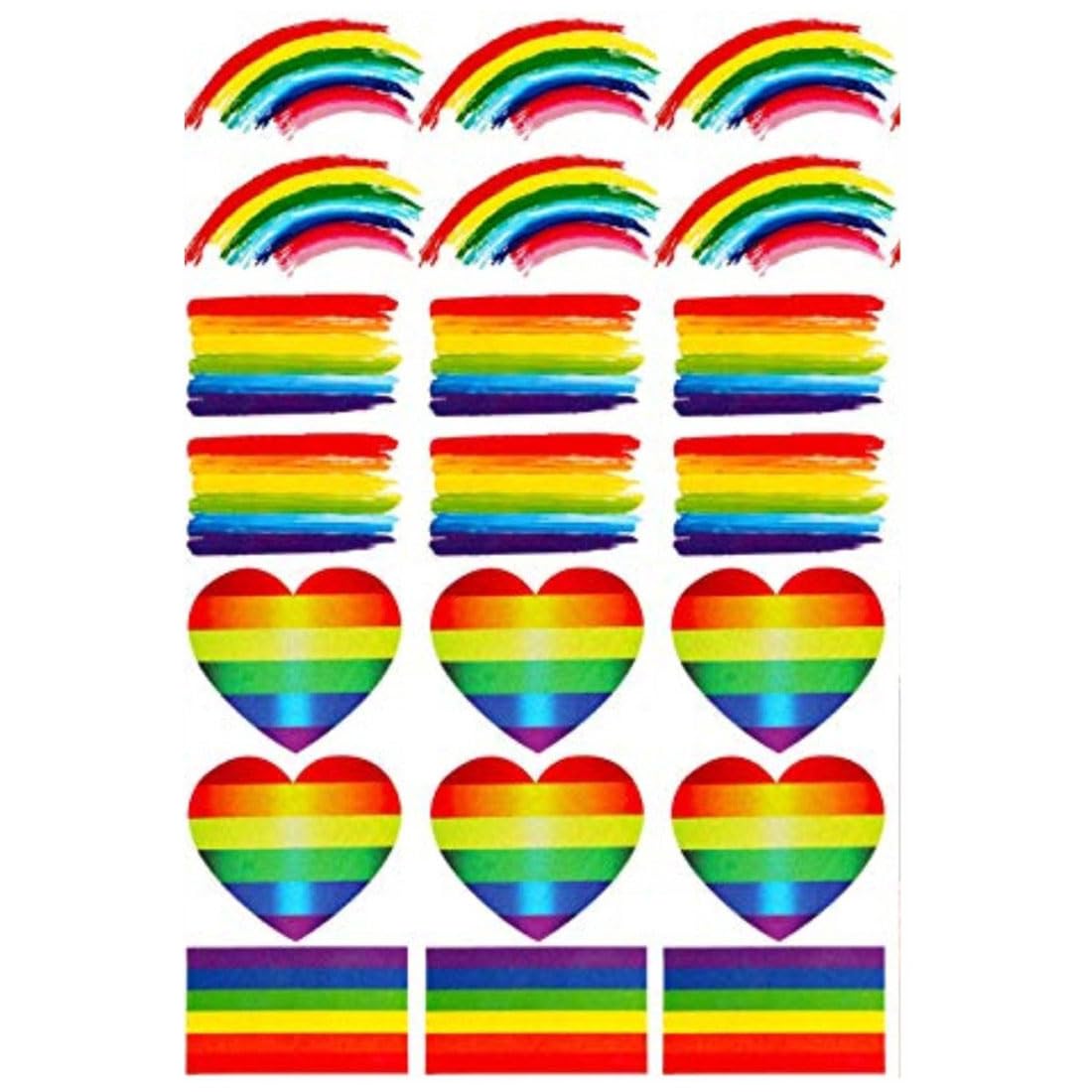 ORDERSHOCK Rainbow Design Temporary Tattoo Stickers For Male And Female ...