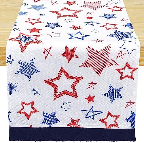 Amazon.com: Siilues 4th of July Table Runner, Memorial Day Deocr ...