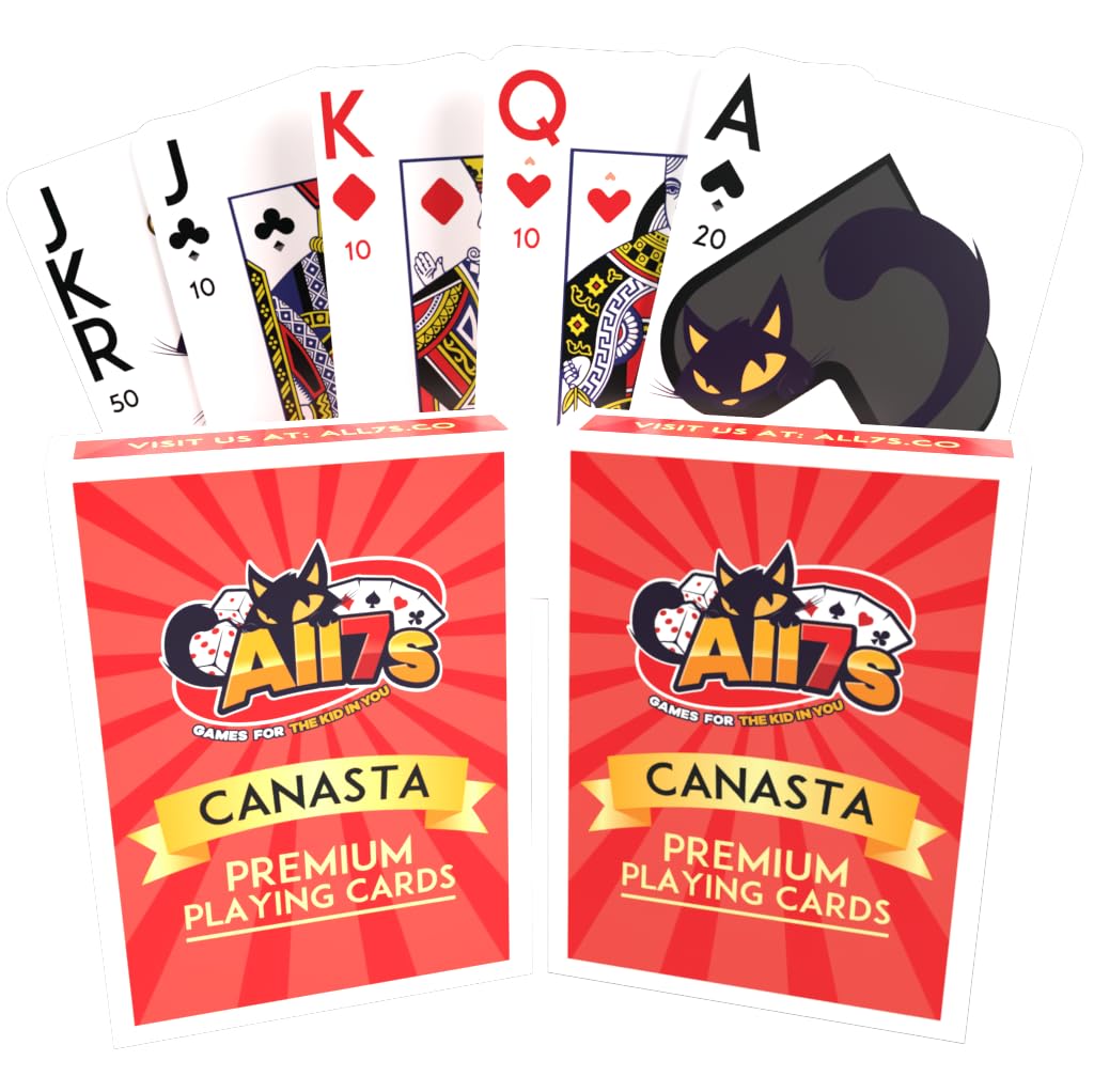 All7s Classic Canasta Cards With Point Values Two Large Index ...