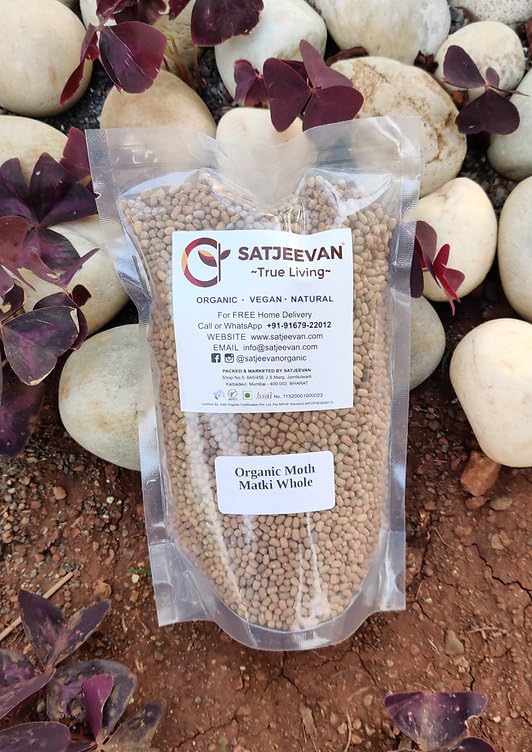 Satjeevan Organic Moth Matki Whole, Protein-Rich Legumes, Organic ...