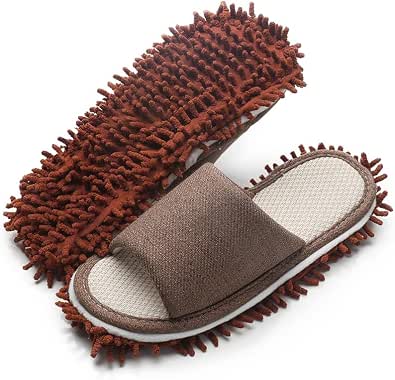Amazon.com | Xunlong Unisex Mop Slippers Washable Microfiber Chenille ...