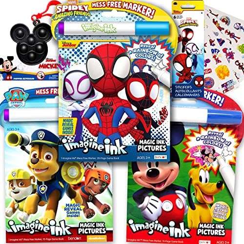 Amazon.com: Disney Magic Ink Coloring Book Set - Bundle of 3 Imagine ...
