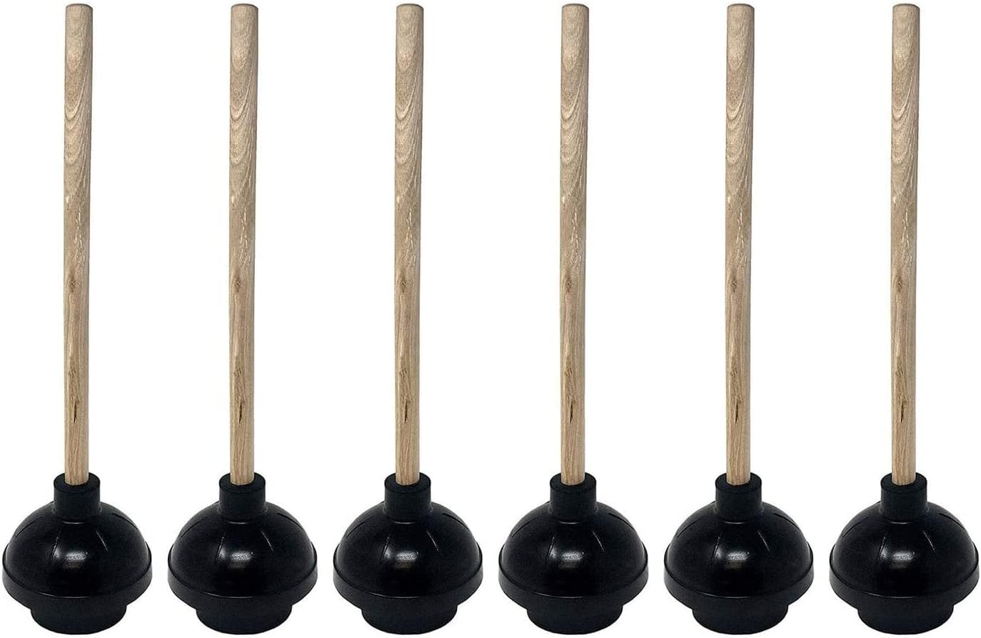 Amazon.com: LavoHome Heavy Duty Black Toilet Plunger with Double Thrust ...