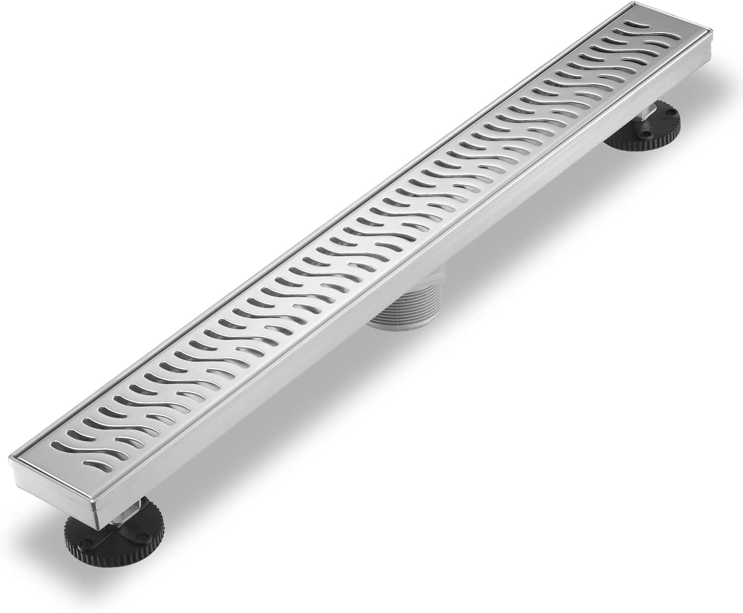 Sharp-tec 36 inch Linear Shower Drain, Brushed Rectangular Floor Drain ...