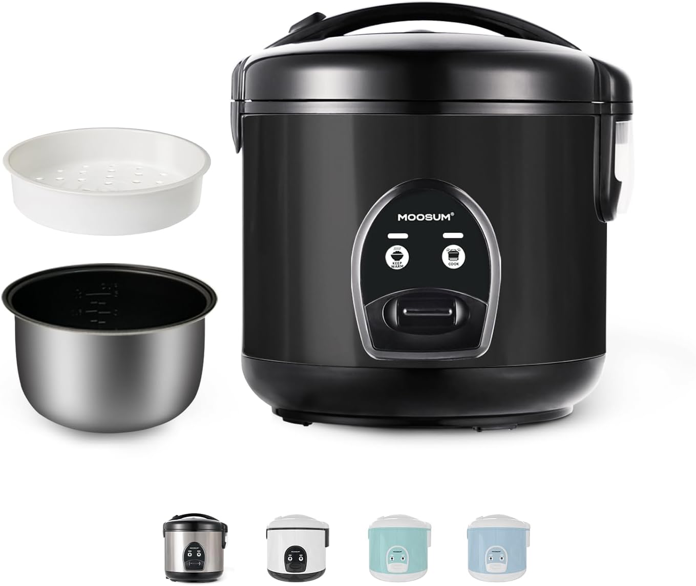 Amazon.com: MOOSUM Electric Rice Cooker with One Touch for Asian ...