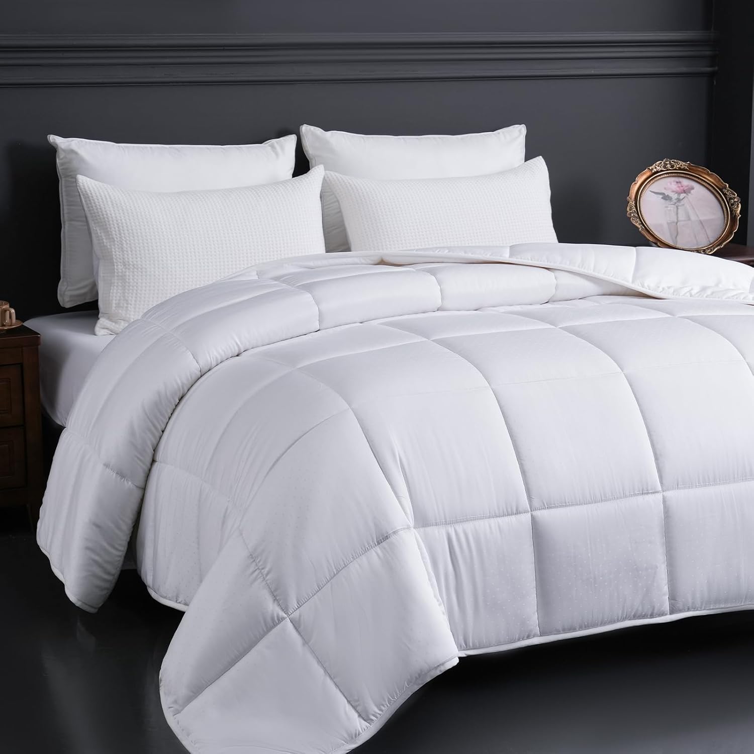 Amazon.com: YOUR MOON Luxurious All Season Wool Comforter Queen Size ...
