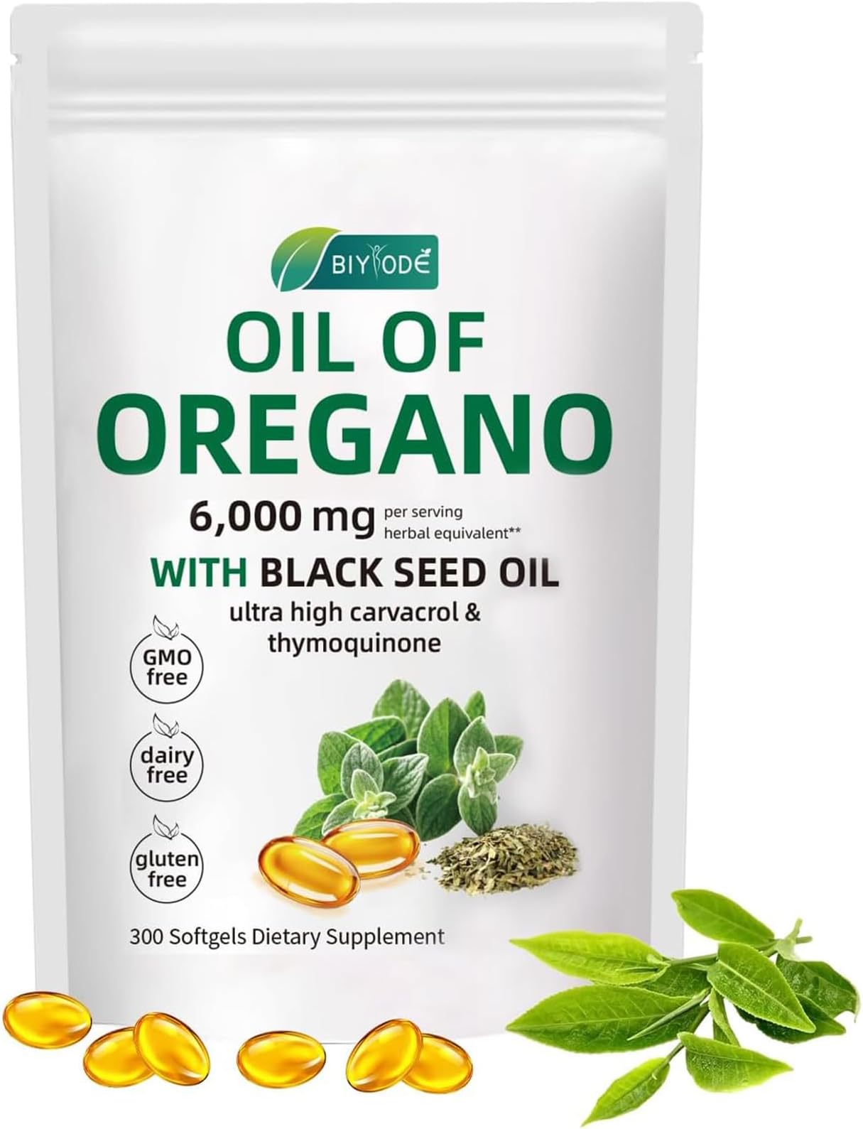 Amazon.com: Mamemerri 2-in-1 Oil of Oregano & Black Seed Oil Softgels ...