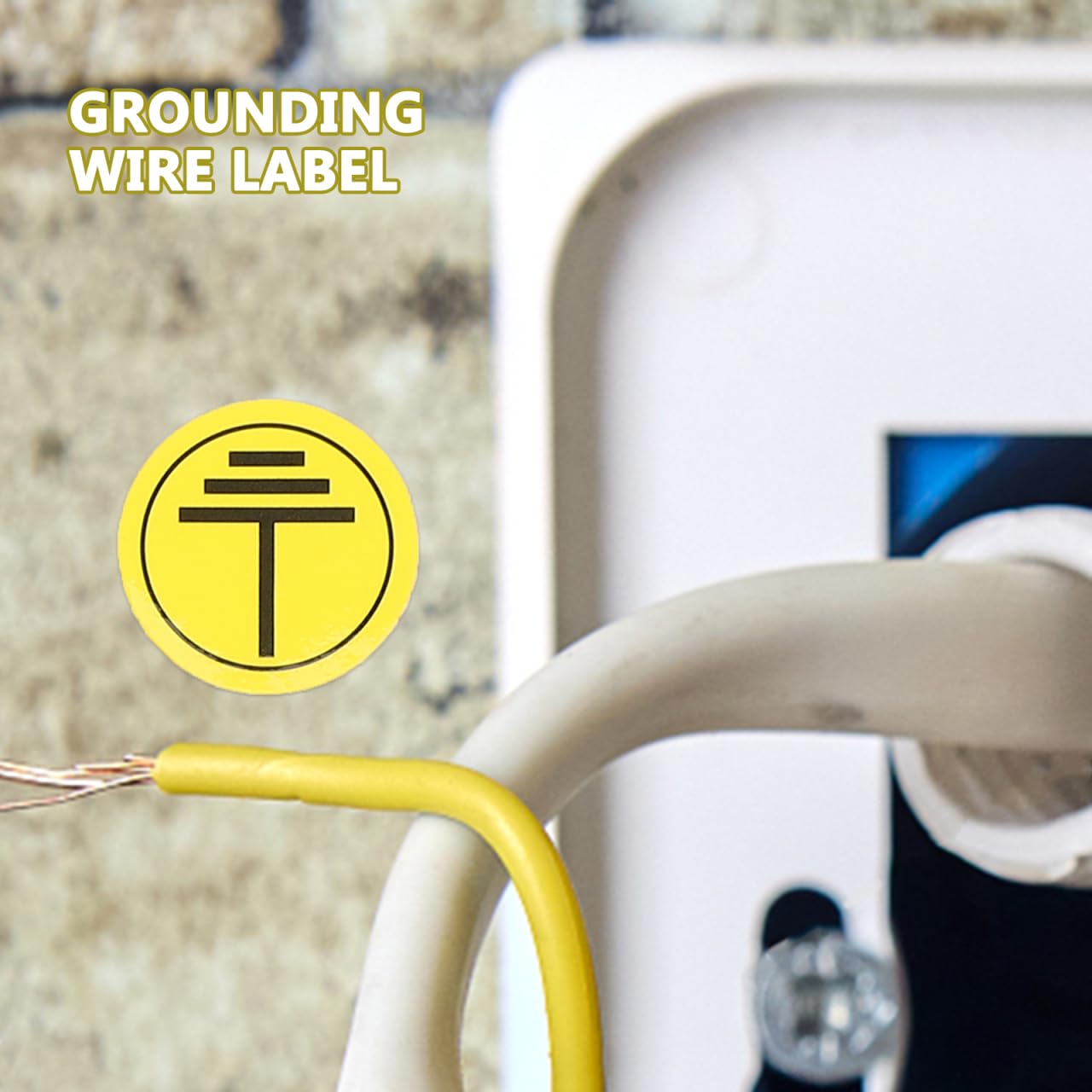 Snapklik.com : Ground Symbol Stickers 400pcs Safety Protective Earth ...