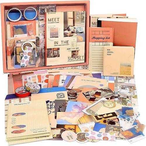 YHOME 346 Pcs Scrapbooking Supplies Kit, Vintage Scrapbook Supplies ...