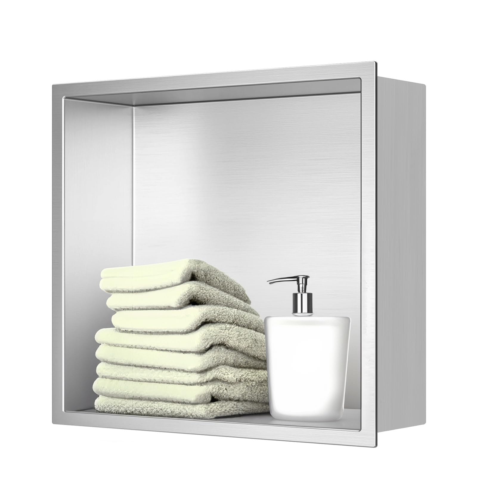 Elefloom Shower Niche, Stainless Steel Modern Bathroom Niche, No Tile ...