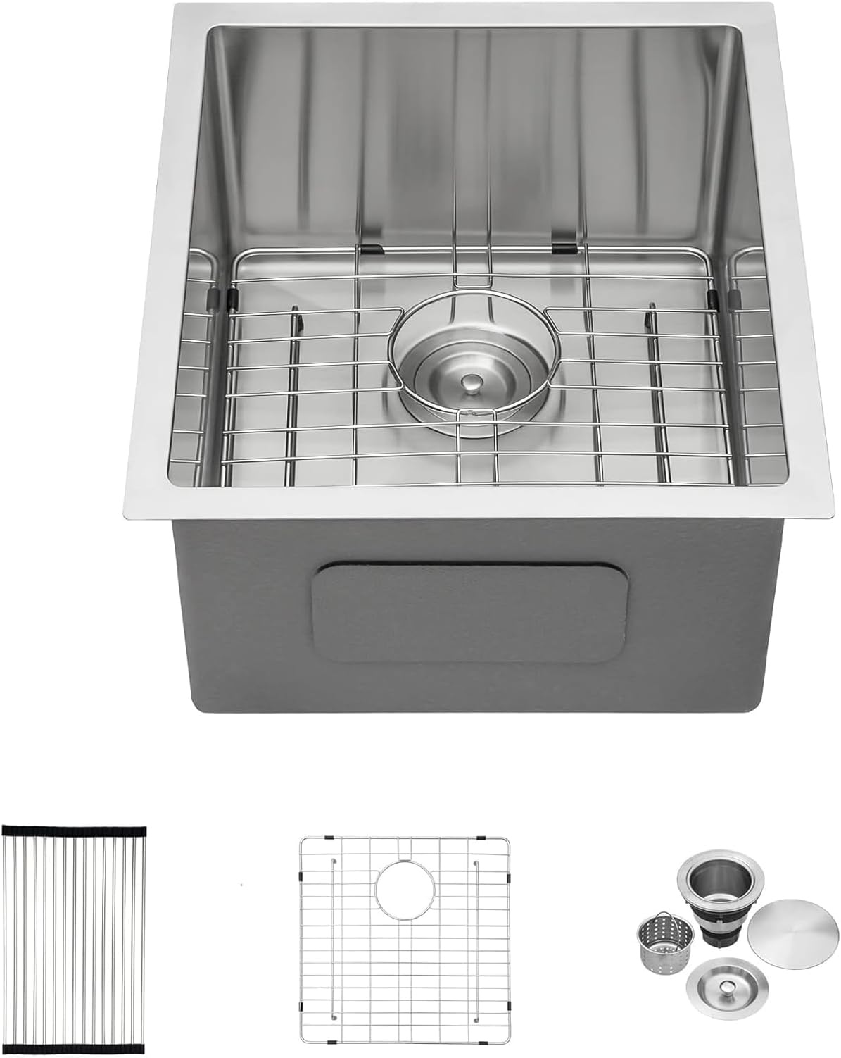 Comllen 17"x19" Bar Sink Drop in, Topmount Stainless Steel Small ...