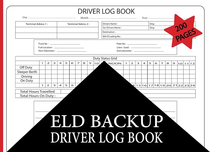 ELD Backup Driver Log Book:Daily ELD Backup Log Book for Truck Drivers ...