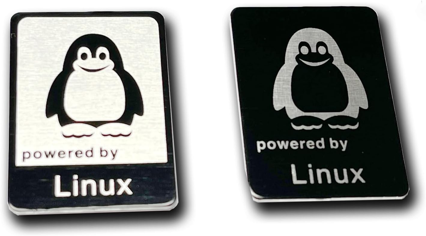 Amazon.com - Linux System Fat Penguin Design Aluminum Sticker Set (Two ...