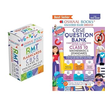 Oswaal CBSE RMT Flashcards Class 10 English& Oswaal CBSE Chapterwise ...