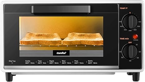 Amazon.com: COMFEE' Mini 2-Slice Toaster Oven, Countertop toaster oven ...