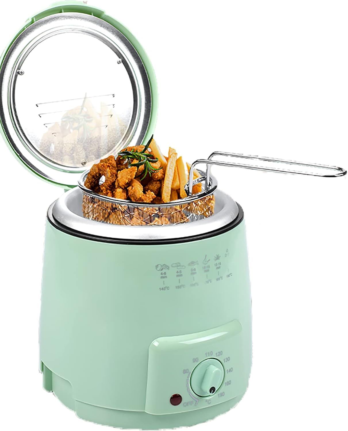 Amazon.com: BHFRYU 0.9L Electric Deep Fryer Home Deep Fat Fryer with ...