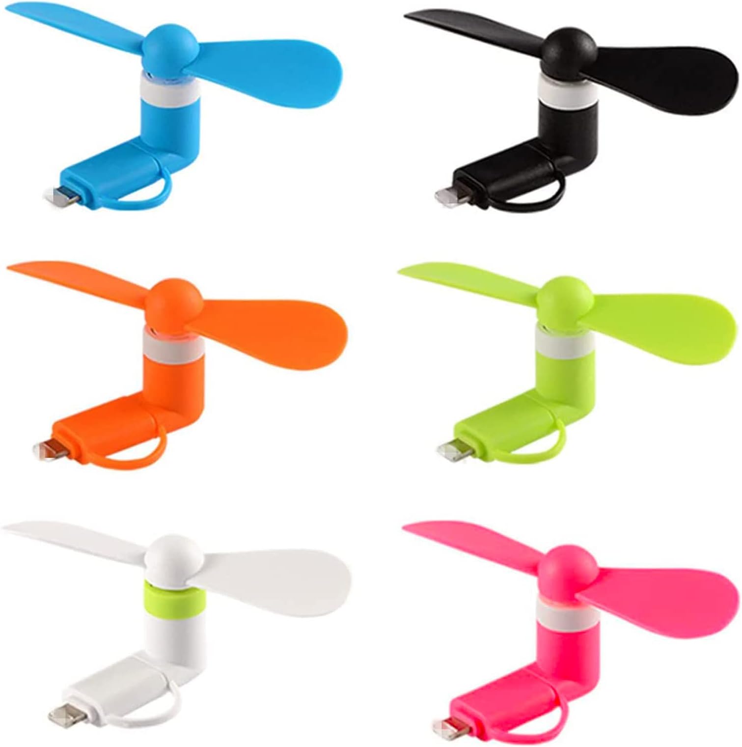 Amazon.com: SADAHALU Mini Cell Phone Fan 6 Packs 2-in-1 Mobile Phone ...