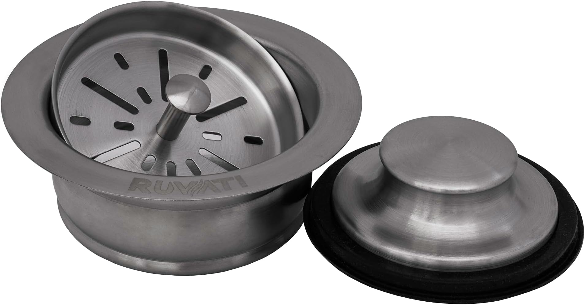 Ruvati Kitchen Sink Garbage Disposal Flange with Basket Strainer and ...