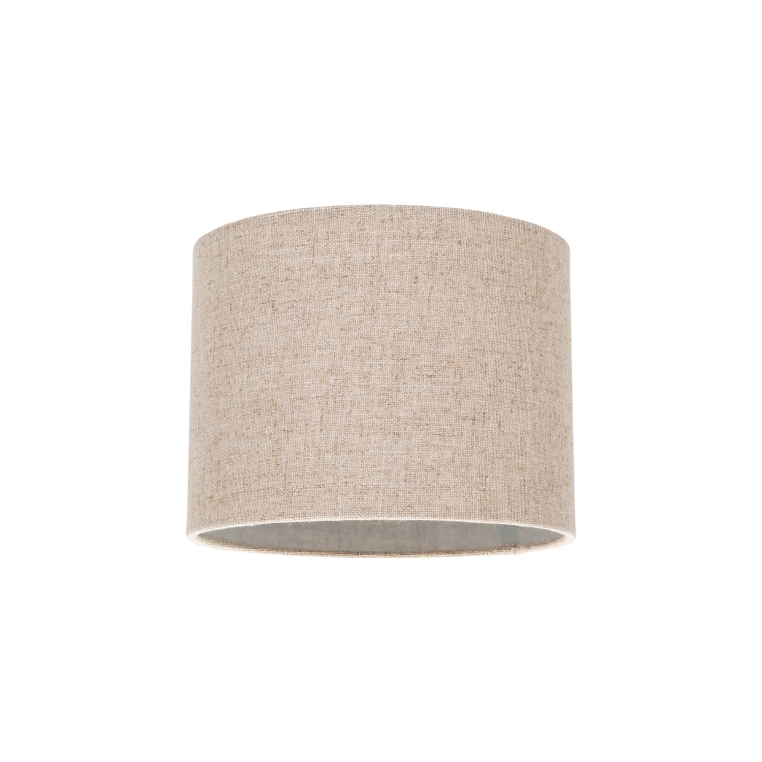 Contemporary and Stylish Natural Linen 8" Drum Lamp Shade in Oatmeal ...