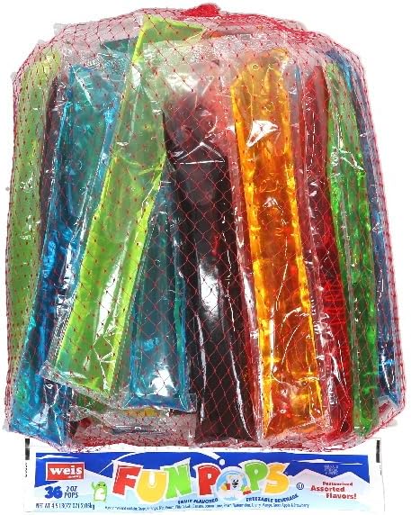 Amazon.com : Weis Quality, Freeze Pops Fun Pops, 72 Ounce, 36 Count ...