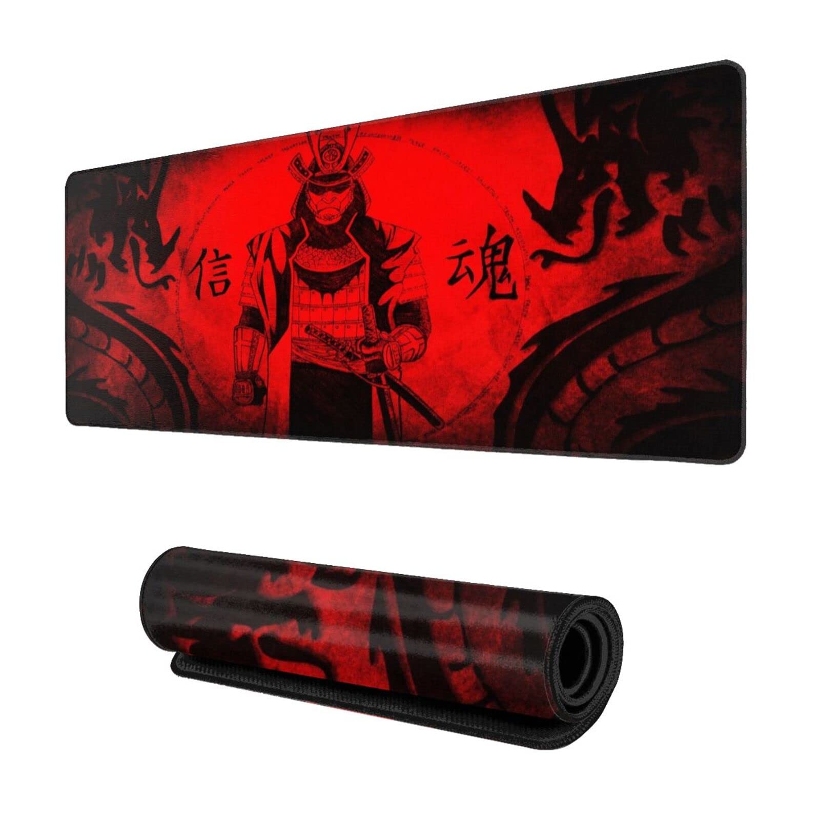 Amazon.com: Japanese Red Samurai Mouse Pad Non Slip Rubber Base ...