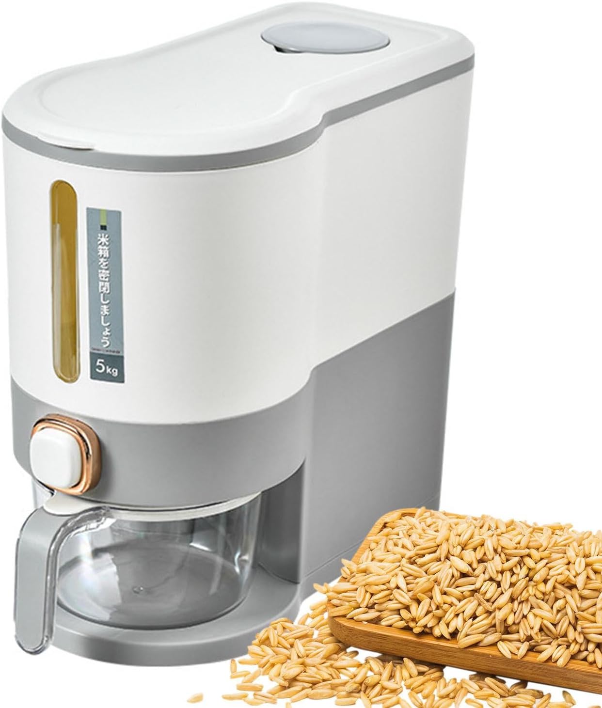 Amazon.com: Rice Bucket, 5kg10kg Rice Dispenser, Press Type Rice ...