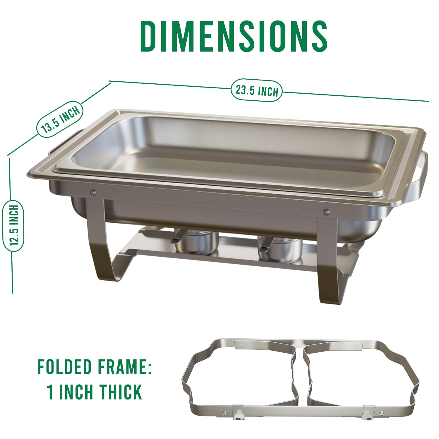 Snapklik.com : 3-Pack Chafing Dish Buffet Set + Fuel + Serving Utensils ...
