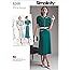 Amazon.com: Simplicity 8252 1950's Vintage Redingote and Party Dress ...