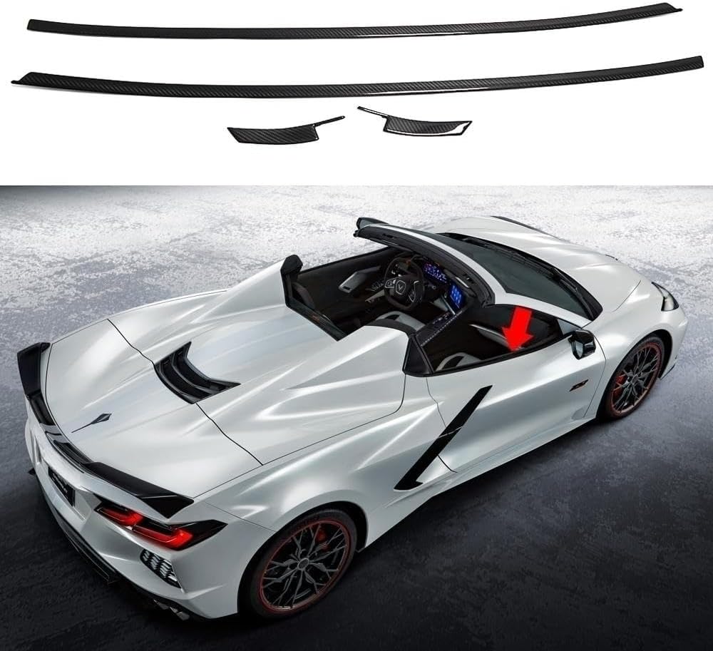 Amazon.com: Genuine Carbon Fiber Car Door Window Molding Strip Trim for ...