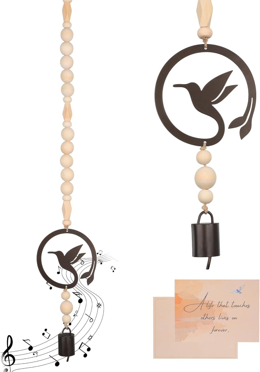 Amazon.com : Hummingbird Wind Chimes for Loss of Loved One, Unique ...