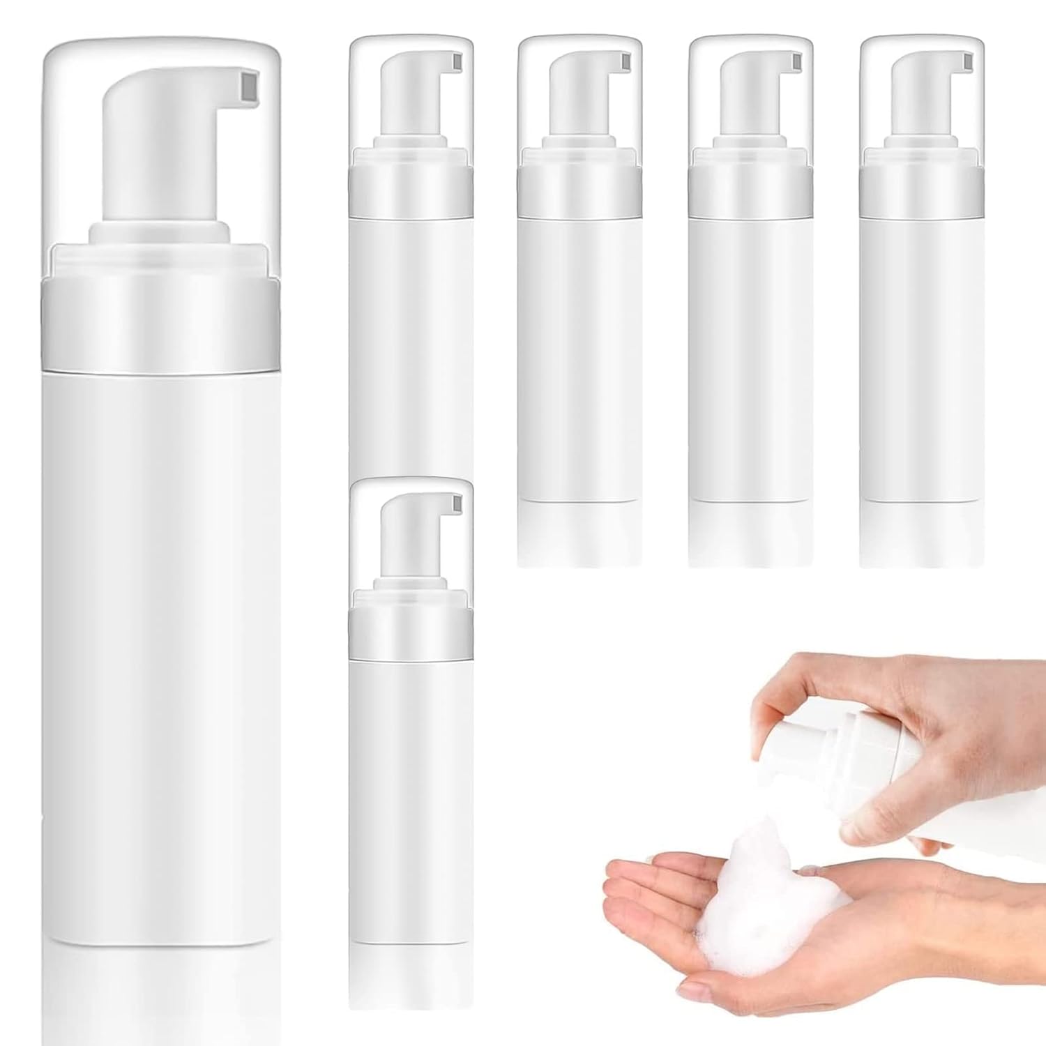 Foam Pump Bottle 150ml/5 oz Empty Plastic Foam Dispenser Pump Bottle ...