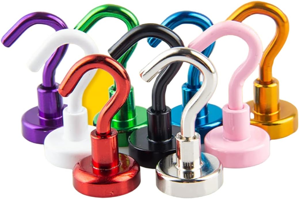 Amazon.com: BeyondNice 10Pack Colorful Magnetic Hooks, Heavy Duty ...