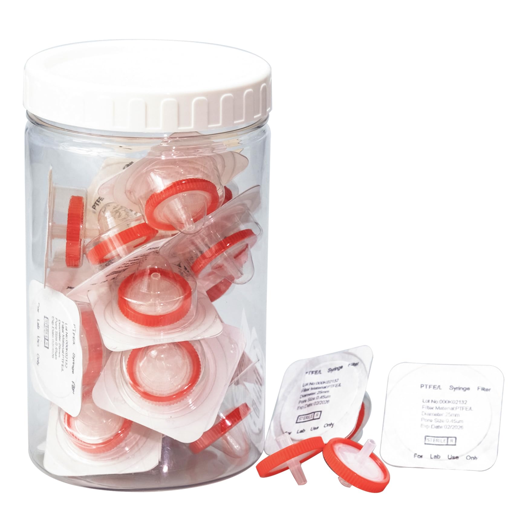 Snapklik.com : Sterile Syringe Filter PTFE Hydrophilic Filtration 045um ...