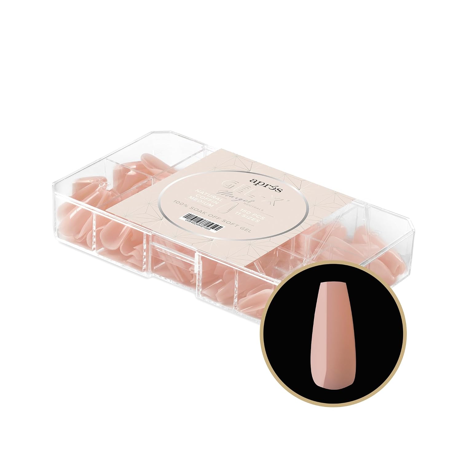 Amazon.com: Apres Neutrals Gel-X Margot Box Of Nail Tips, 11 Sizes 00-9 ...