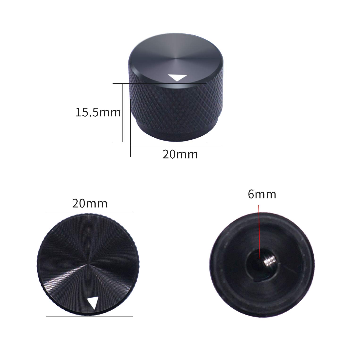 Snapklik.com : Taiss 2pcs Black Aluminum Rotary Electronic Control ...