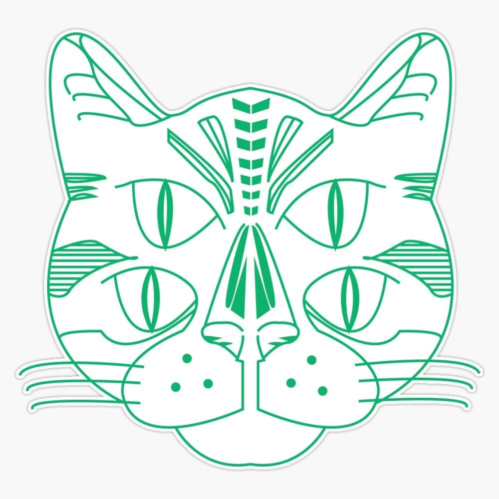 Amazon.com - Leyland Designs Tron Cat Sticker Outdoor Rated Vinyl ...