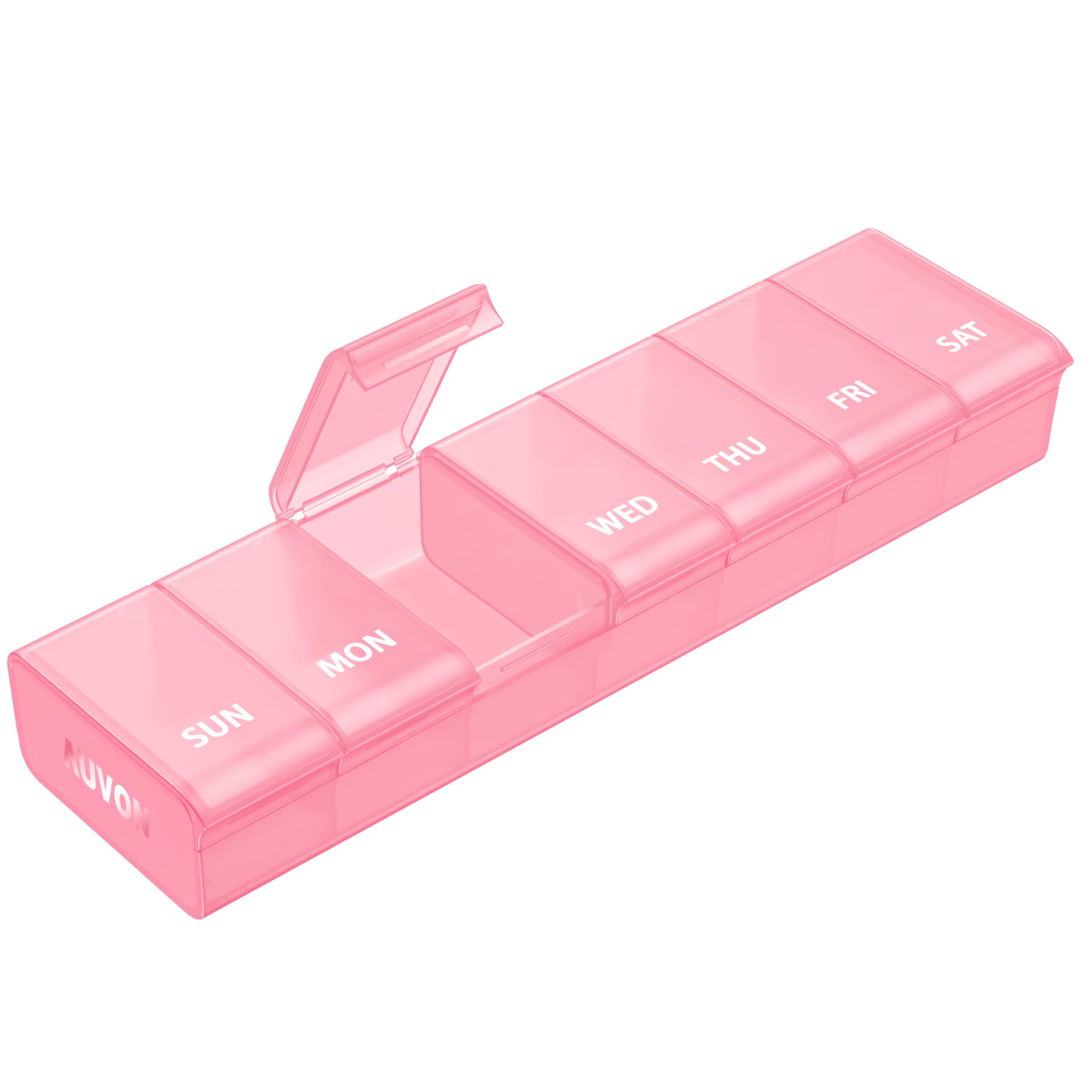 Amazon.com: AUVON Pink XL Weekly Pill Organizer with Effortless Opening ...