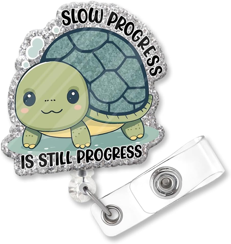 Amazon.com : ZBBFSCSB Slow Progress is Still Progress Funny Glitter ...