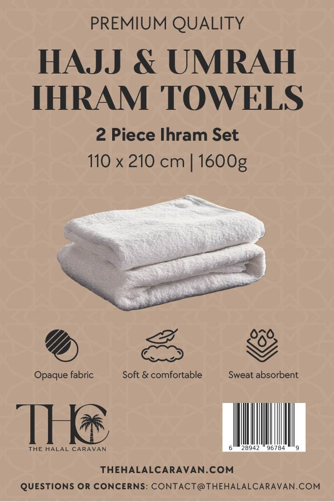 Amazon.com: The Halal Caravan Men's Ihram for Hajj & Umrah - Sweat ...