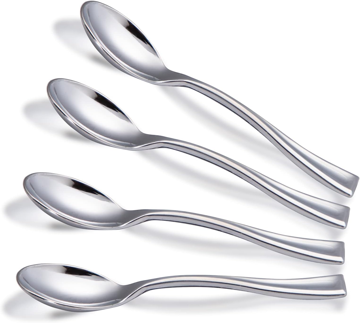 Amazon.com: Zappy 500 Silver Plastic Mini Spoons 3.75" Plastic Tiny ...